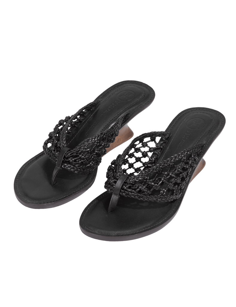 Braided Dahila Mule - Black