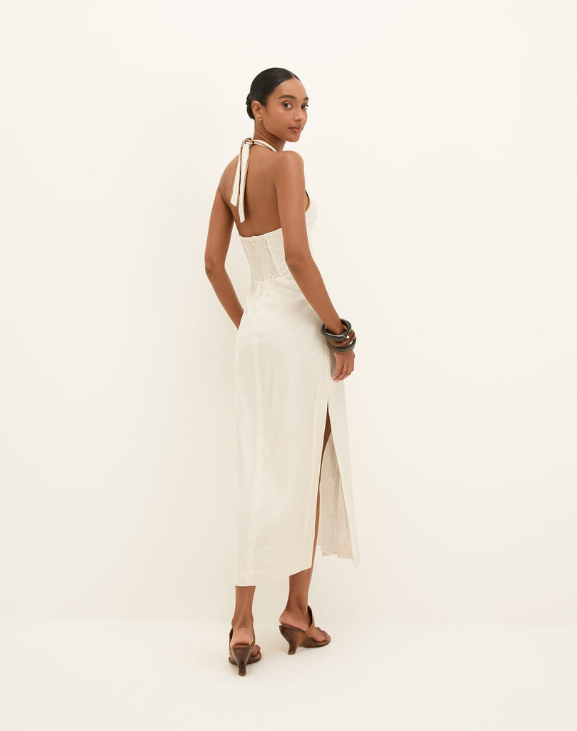 Iva Midi Dress - Off White