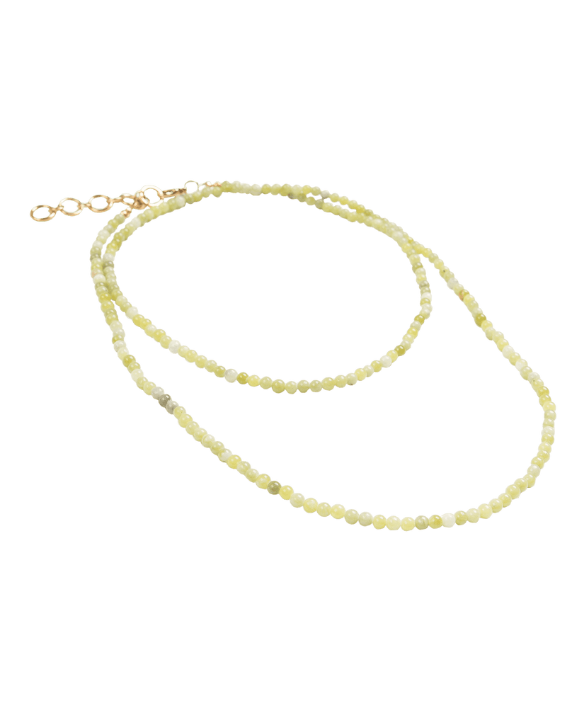 Jade Long Necklace (Exchange only) - Gold